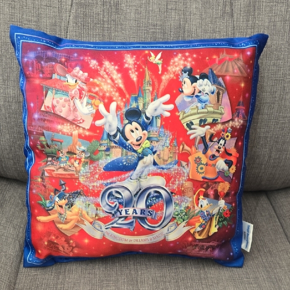 Disney | Accents | Disney Red And Blue 2th Anniversary Pillow Toyko ...